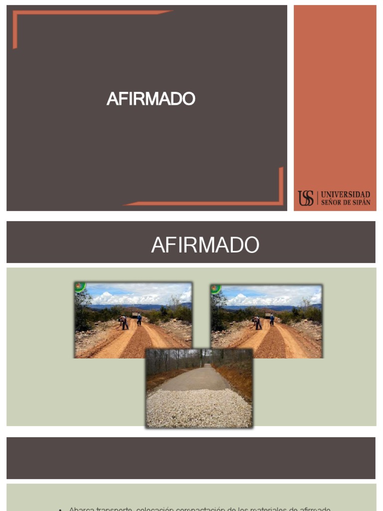 Especificaciones de Afirmado en Construcción | PDF | Suelo | Agua