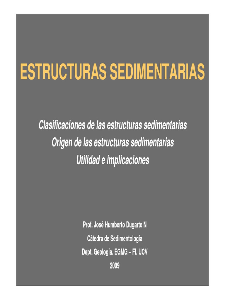 Clasificación de Estructuras Sedimentarias | PDF | Estrato | Roca ...