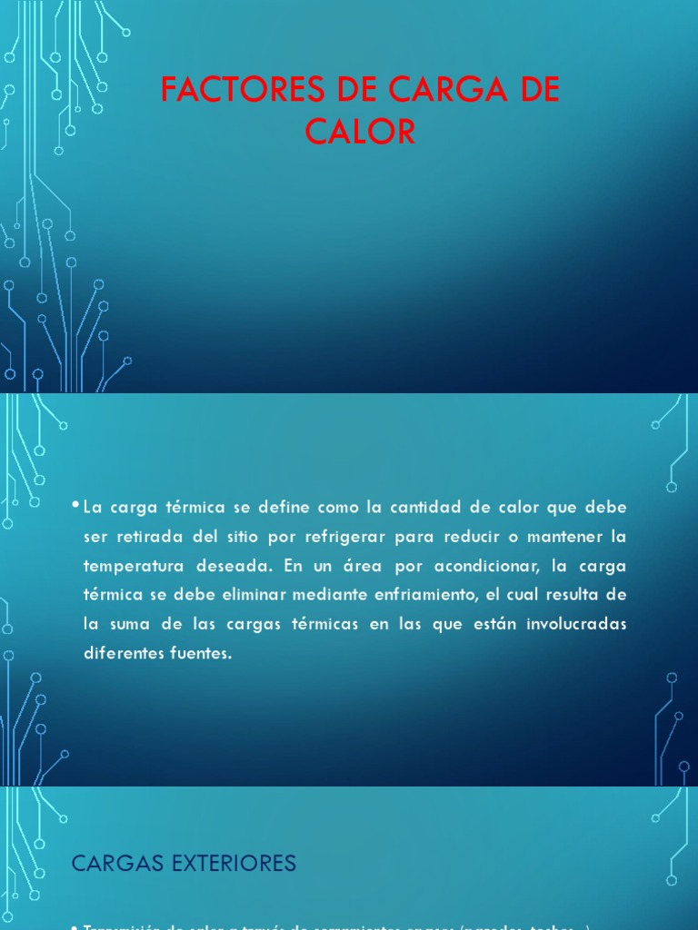 Cálculo de Cargas Térmicas en Acondicionamiento | PDF | Calor | Temperatura