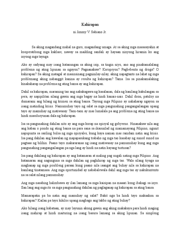 Kahirapan | PDF