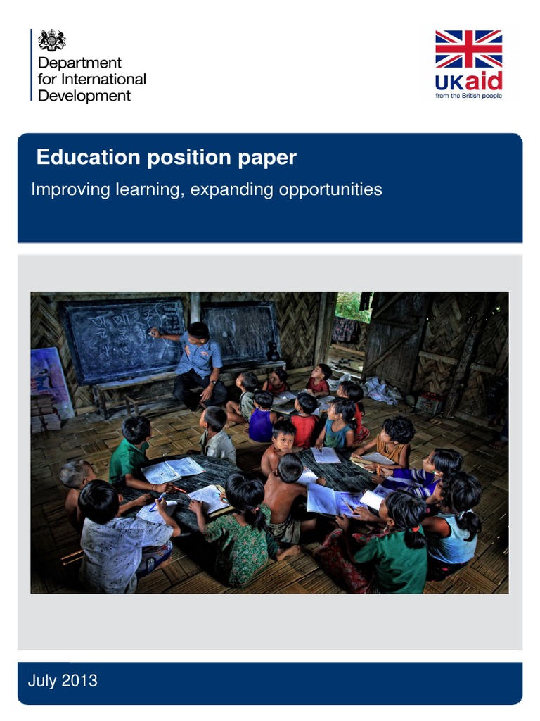 Education Position Paper: Improving Learning, Expanding Opportunities ...