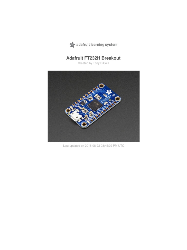 Adafruit Ft232h Breakout | PDF | Device Driver | Digital Technology