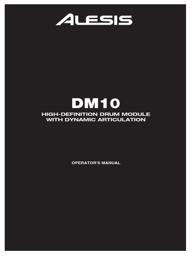 dm10 Module Operator S Manual Revc PDF | PDF | Drum Kit | Menu (Computing)