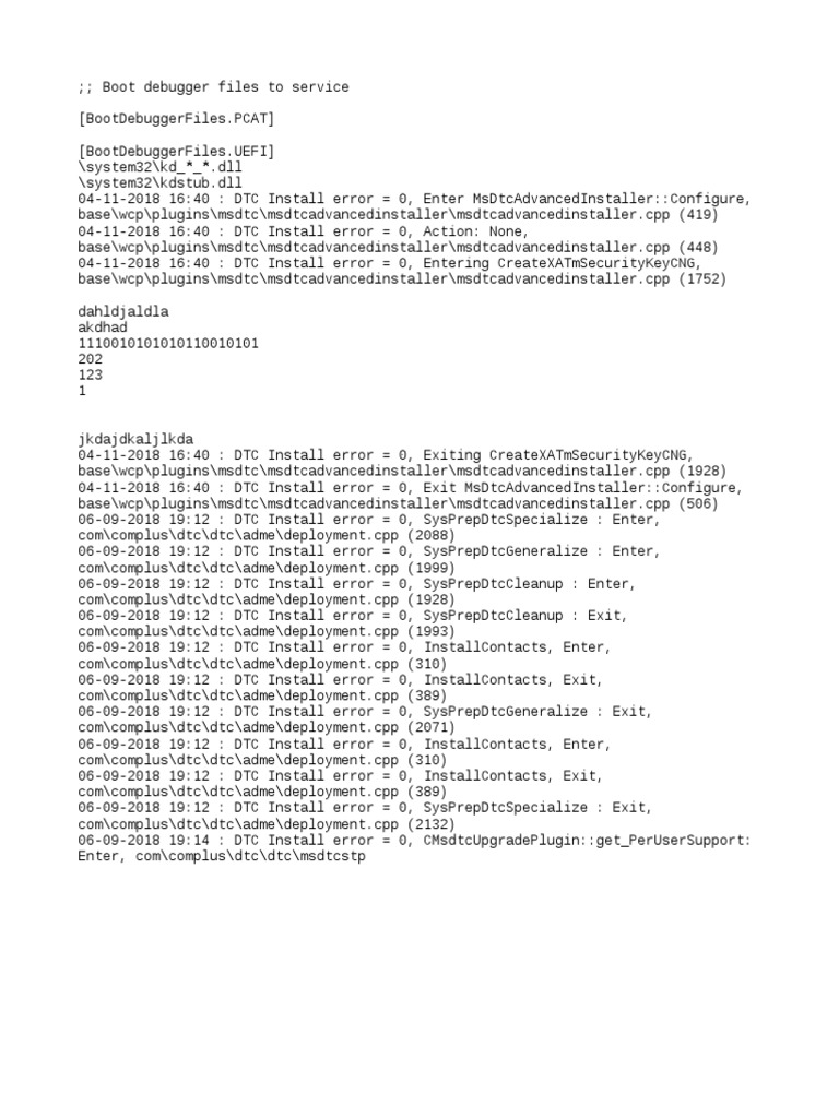 Log of Distributed Transaction Coordinator Installation and Configuration Process | PDF ...