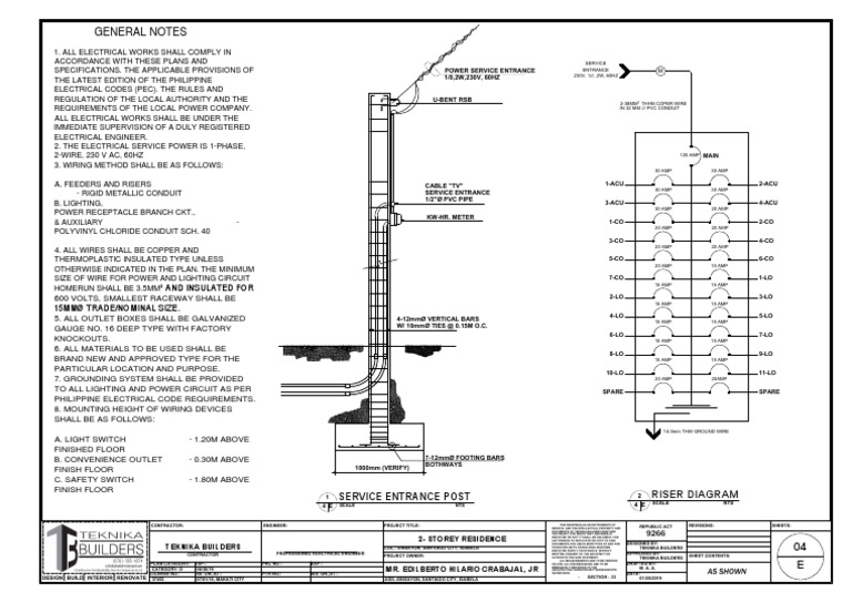 Sample Electrical Layout | PDF | Building Engineering | Electricity