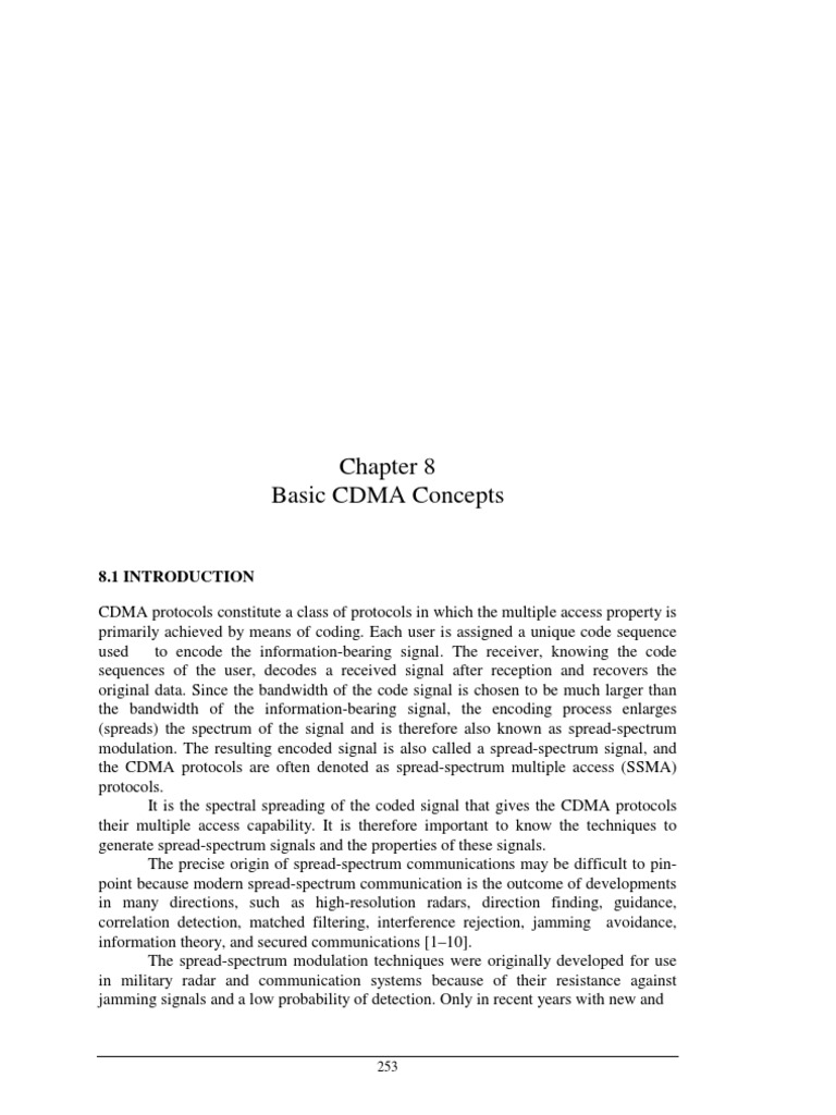 Introduction to Basic Concepts and Techniques of Code Division Multiple Access (CDMA ...