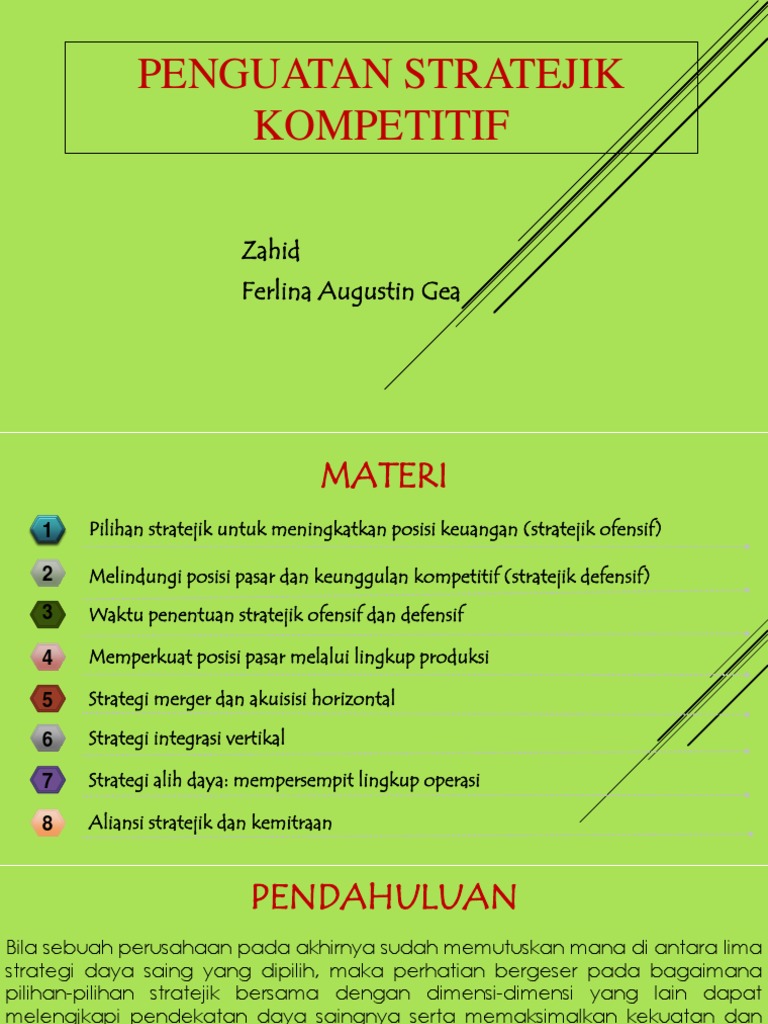 Strategi Kompetitif untuk Posisi Pasar | PDF