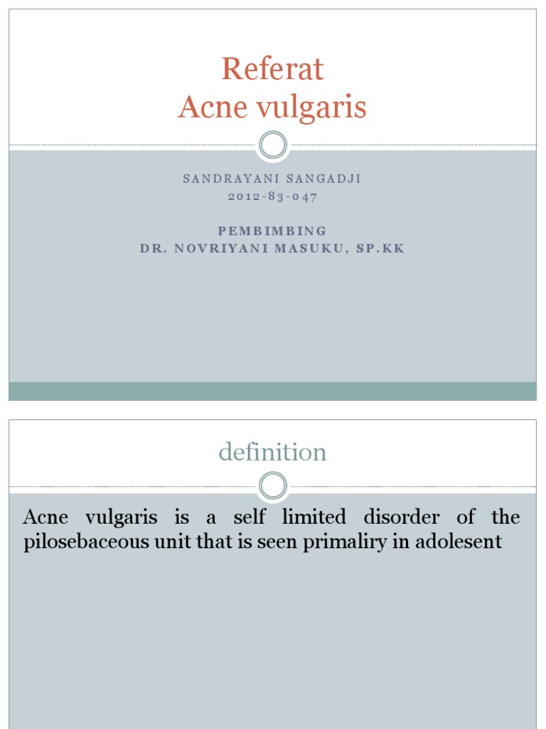 Acne Vulgaris | PDF | Integumentary System | Dermatology