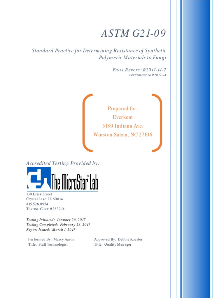 SoundSeal90 - Acoustical Sound Sealant ASTM G21 Testing Documentation ...