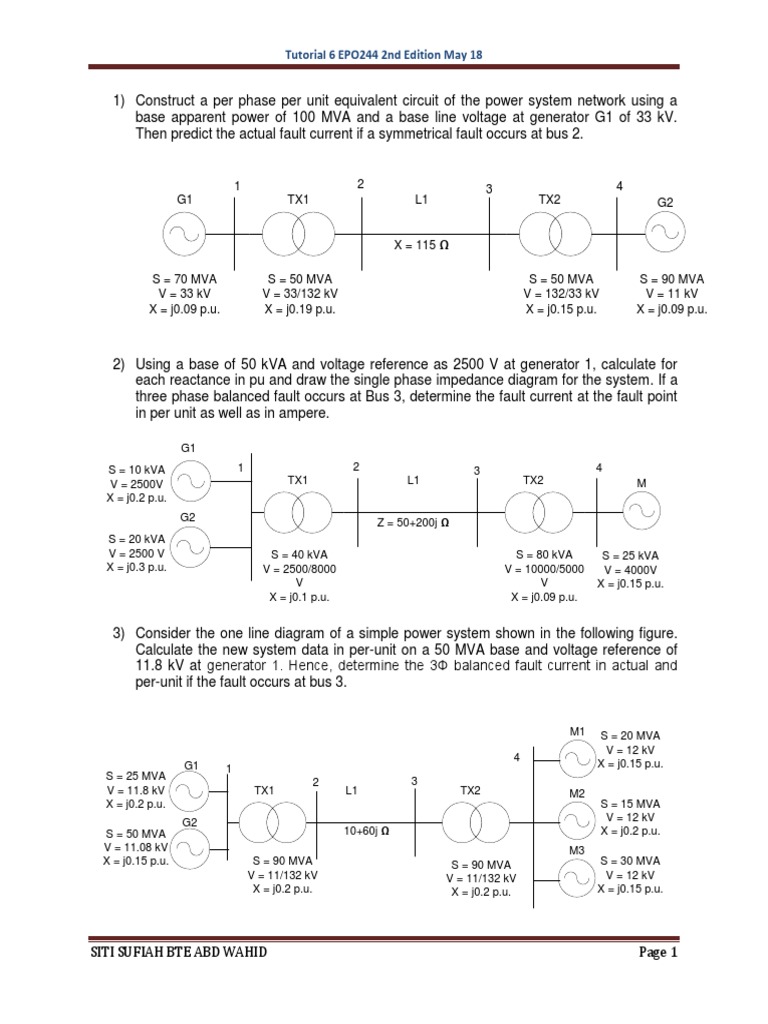 Tutorial Chapter 6 Introduction To Power System Epo244 - 2 | PDF ...
