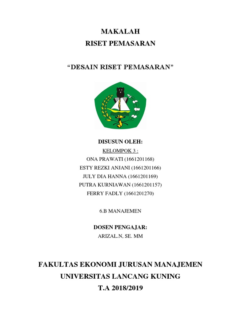 Riset Pemasaran | PDF