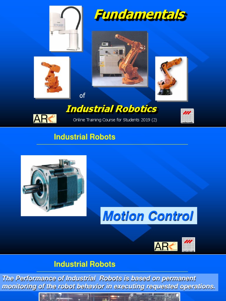Fundamentals of Industrial Robotics - Session 2 - Motion Control and ...