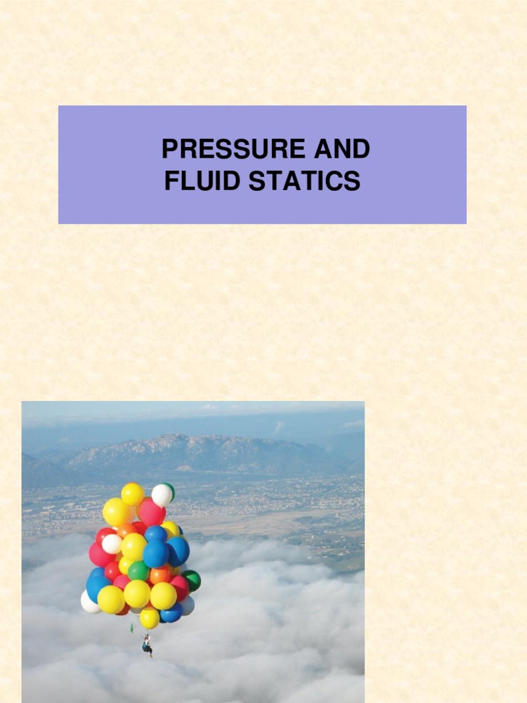 Fluid Mechanics (ECH3113) - Chapter 2 Hydrostatic | PDF | Buoyancy | Pressure
