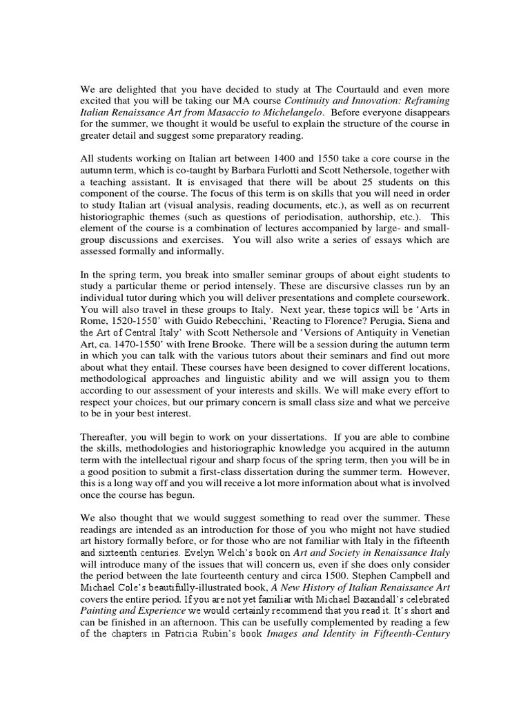 Continuity and Innovation Reframing Italian Renaissance Art From ...