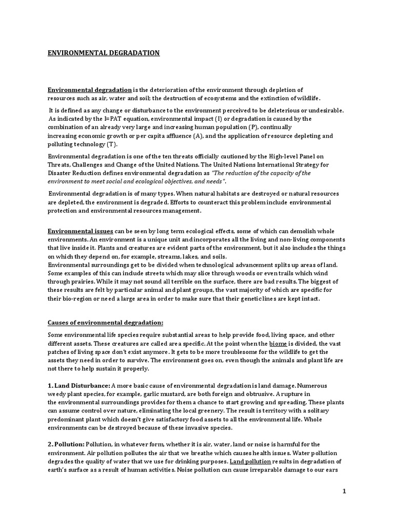 Role of Individuals in Environmental Conservation | PDF | Environmental ...