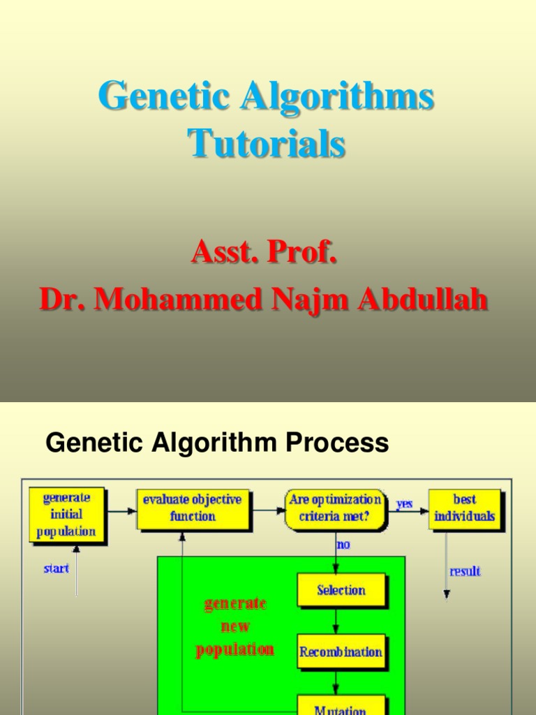 Genetic Algorithms Tutorials Pdf Genetic Algorithm Algorithms And Data Structures