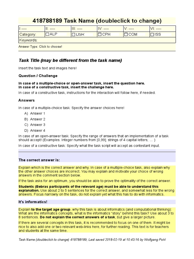 Task Name (Doubleclick To Change) : Task Title (May Be Different From ...