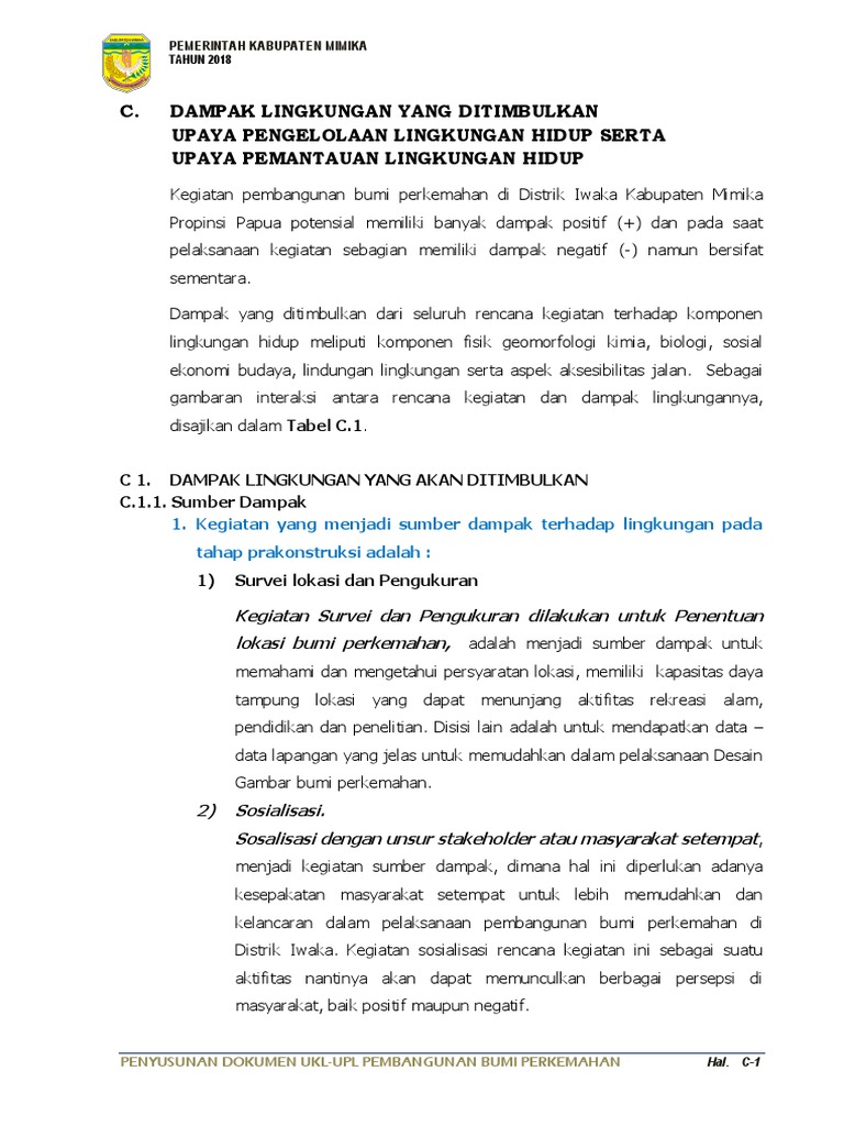 BAB D - Jumlah Dan Jenis Izin PPLH Yang Dibutuhkan | PDF