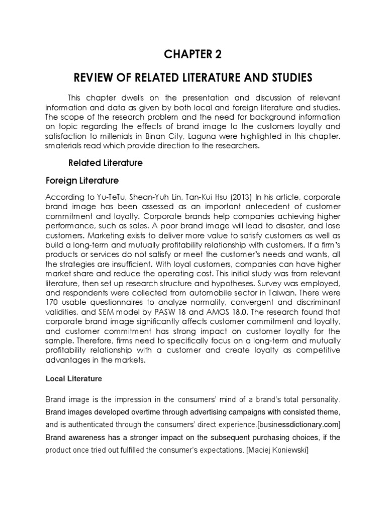 Research CHAPTER 2 | PDF | Customer Satisfaction | Brand