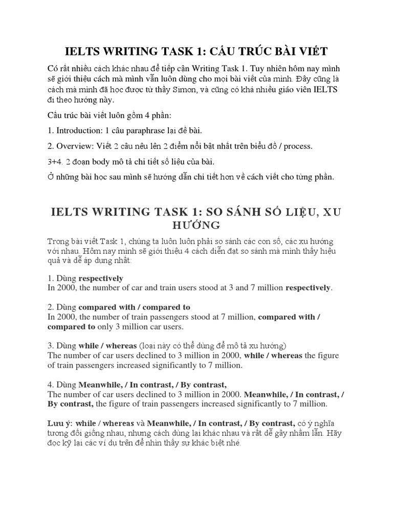 Ielts Writing Task 1 | PDF