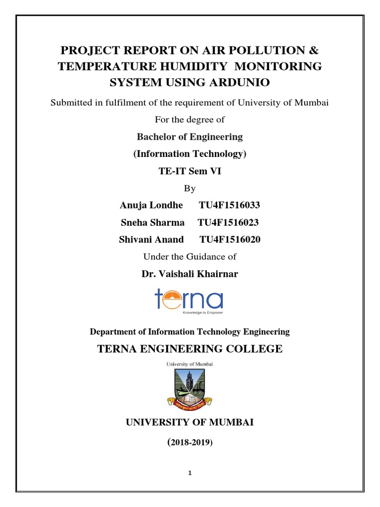 Air Pollution and Temperature Humidity Monitring System | PDF | Air ...