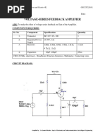 Lab Manual CS Amplifier | PDF | Amplifier | Mosfet