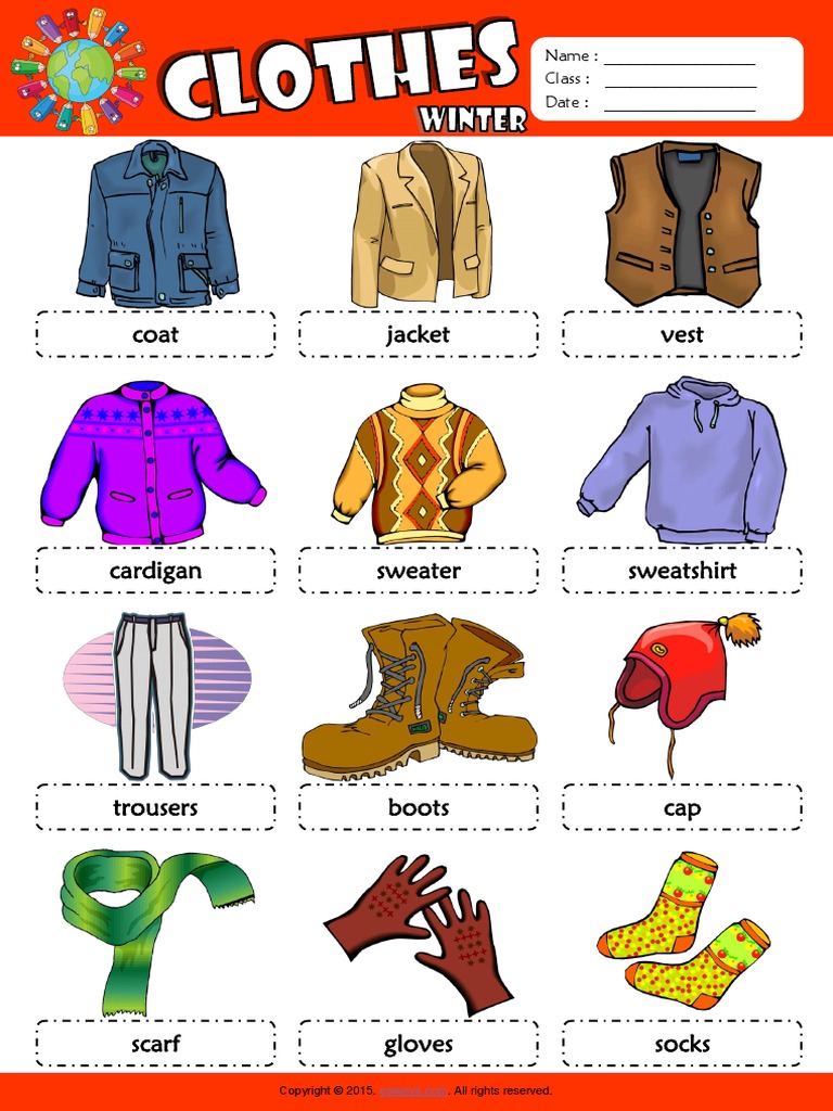 Winter Clothes Example | PDF