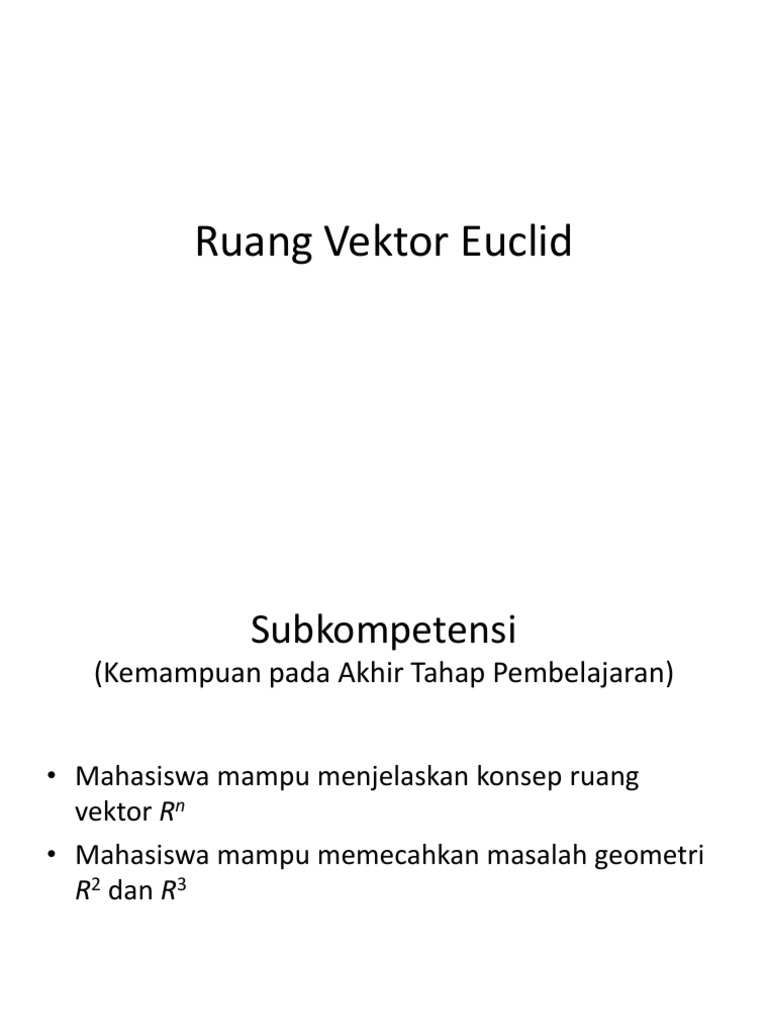 Ruang Vektor Euclid | PDF