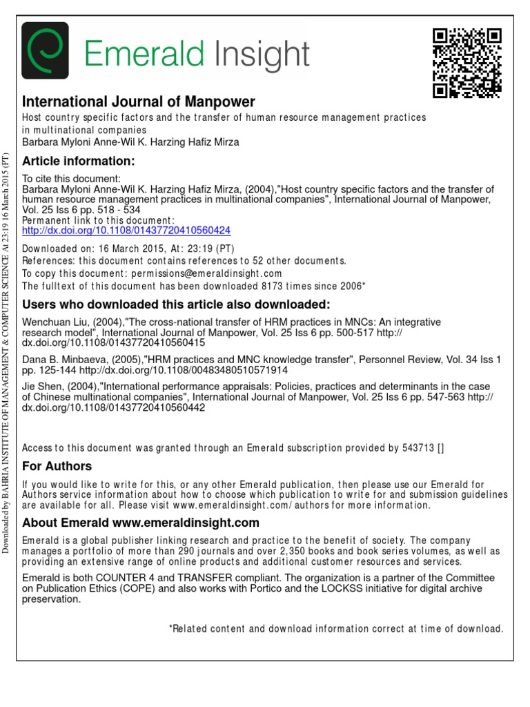 Global HR Practices Case Study | PDF | Human Resource Management ...