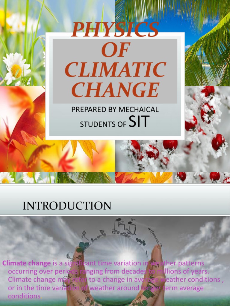 Physics of Climatic Change | PDF | Climate Change | Earth