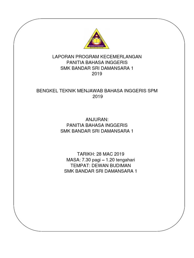 Laporan Bengkel Teknik Menjawab SPM 2019 | PDF