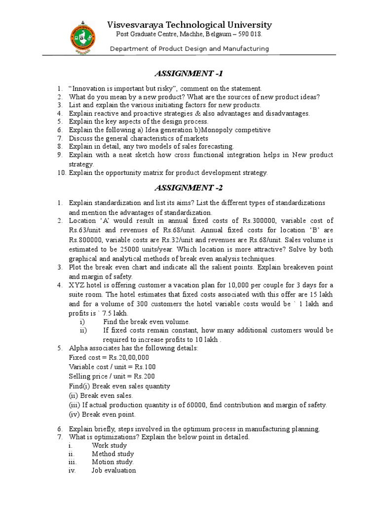 Visvesvaraya Technological University: Assignment - 1 | PDF | Welding ...