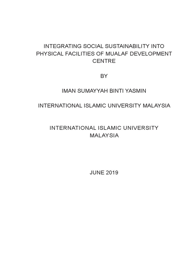Thesis First Draft | PDF | Sustainability | Religious Conversion