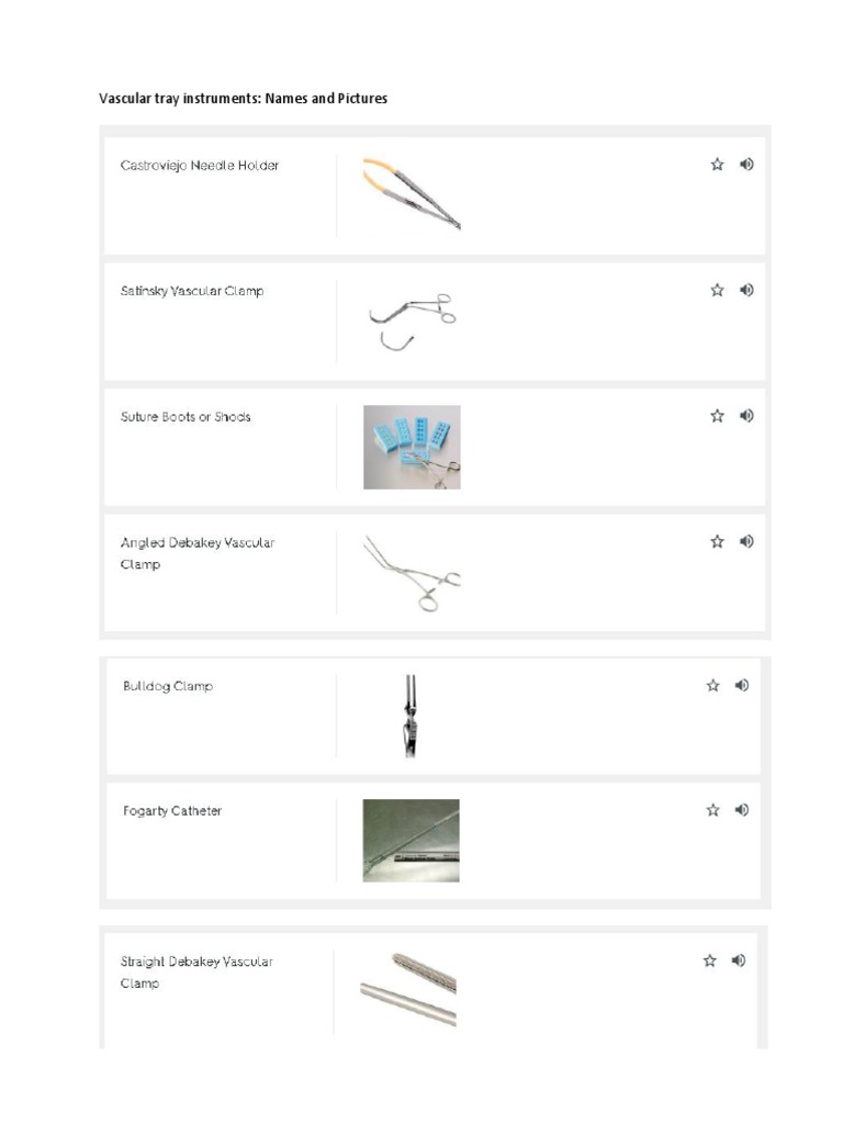 Vascular Instruments | PDF