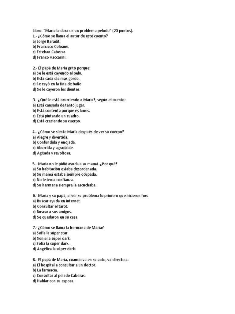 María la dura: Problemas y cambios | PDF
