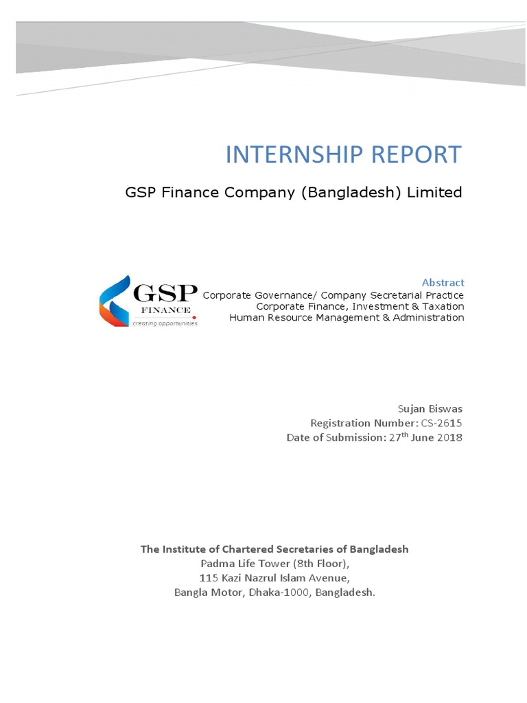 GSP Finance | PDF | Board Of Directors | Corporate Governance