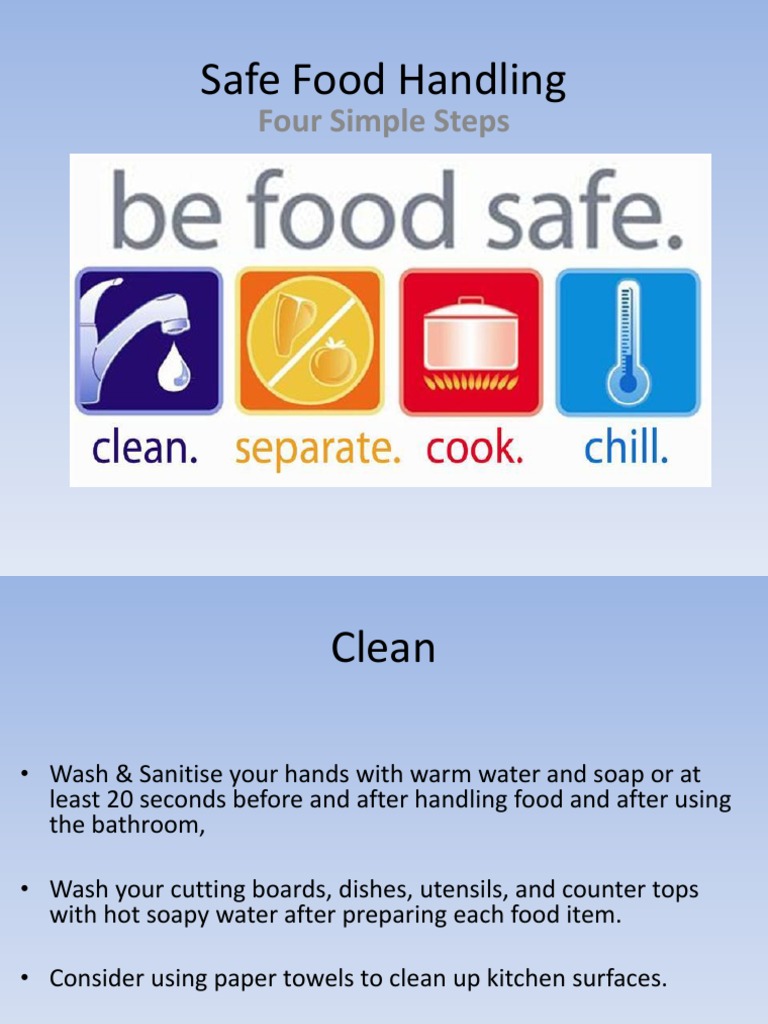 Safe Food Handling: Four Simple Steps | PDF