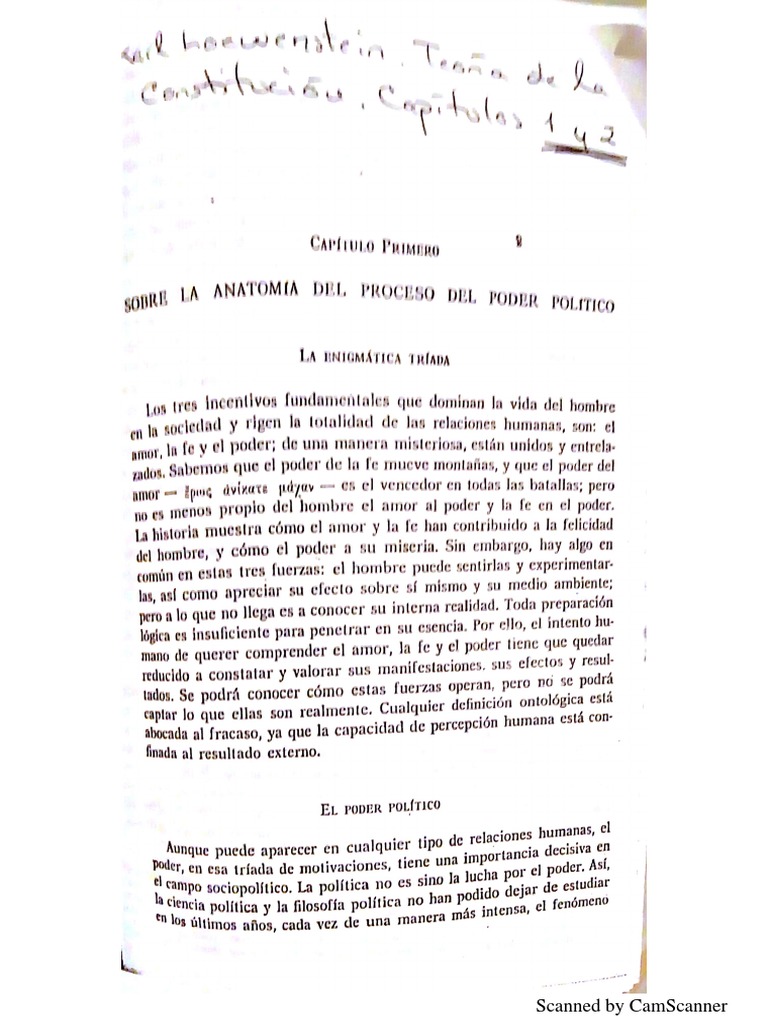 Capítulo 1, Sobre La Anatomía Del Poder Político, Karl Lpwestin PDF | PDF