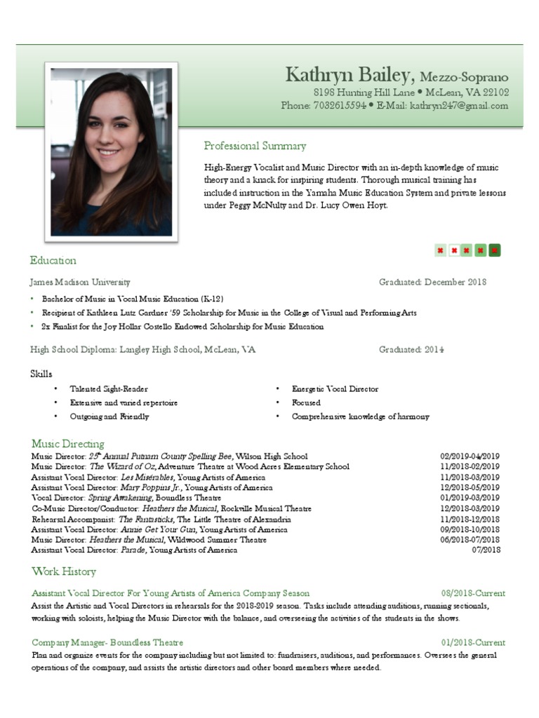 Resume 2019 | PDF | Choir | Conducting