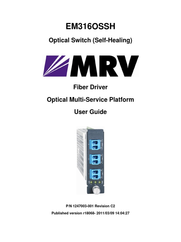 Manual MRV | PDF | Command Line Interface | Wavelength Division ...