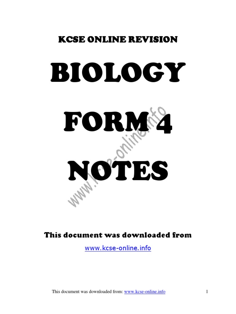 KLB Biology Form 4 | PDF | Dominance (Genetics) | Allele