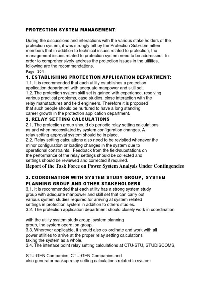 Protection System Management | PDF | Relay | Audit