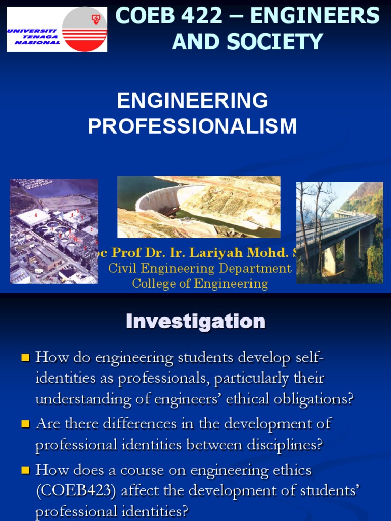 Engineering Professionalism Insights | PDF | Profession | Engineering