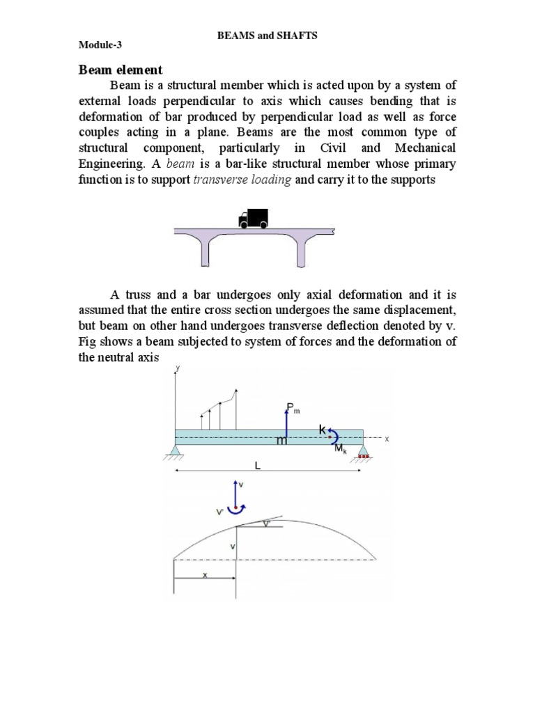 Beam Element: Beams and Shafts Module-3 | Download Free PDF | Bending ...