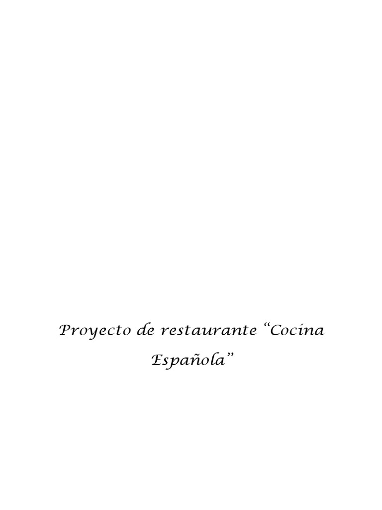 Proyecto Cocina | PDF | Cocina española | Alimentos