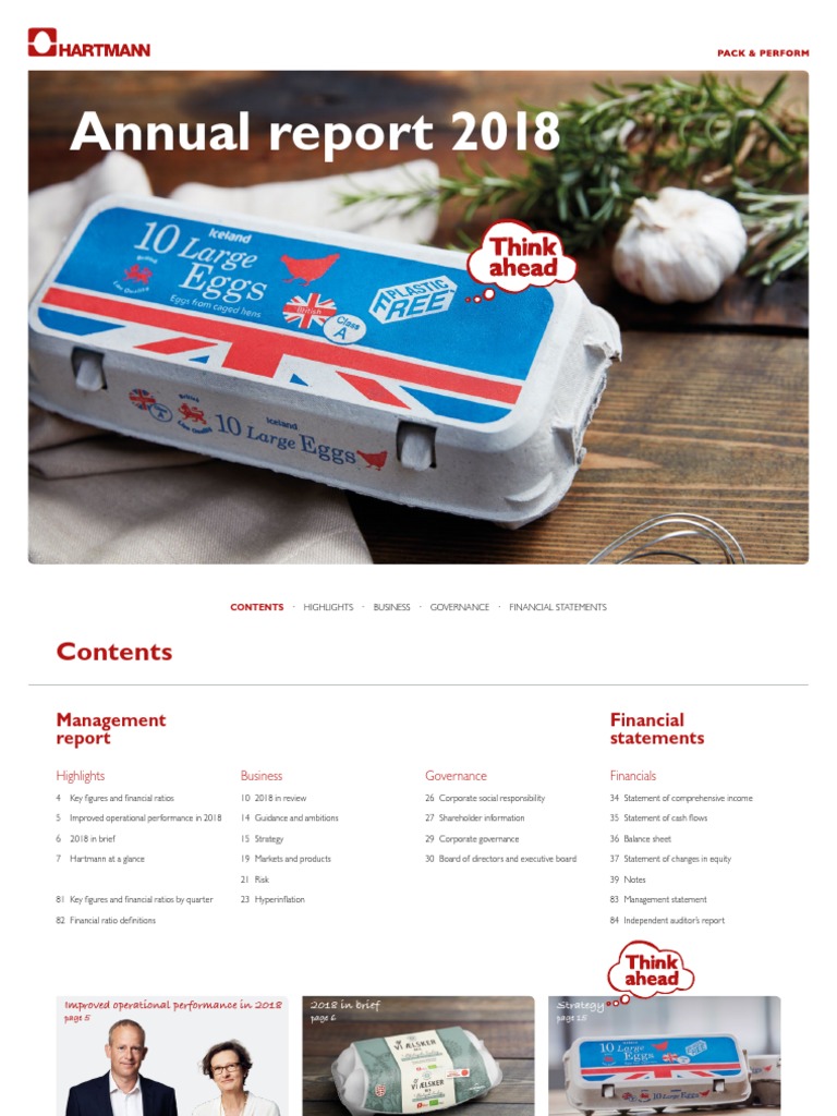 Hartmann Annual Report 2018 PDF | PDF | Revenue | Financial Ratio