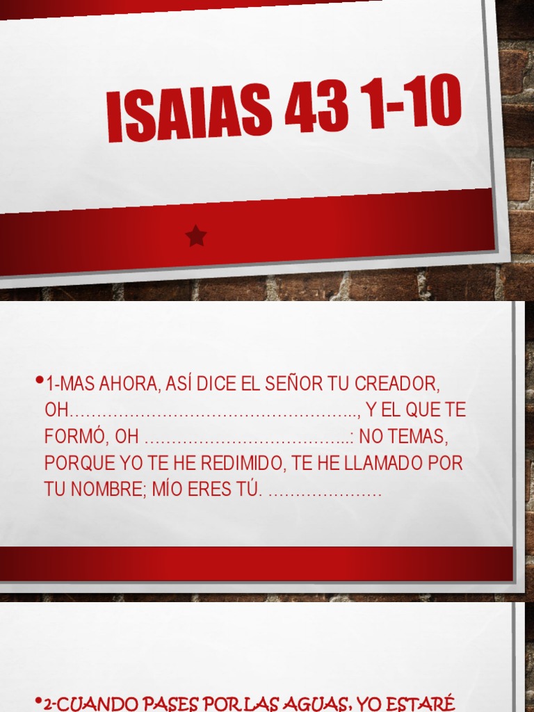 Isaias 43 1-10 | PDF