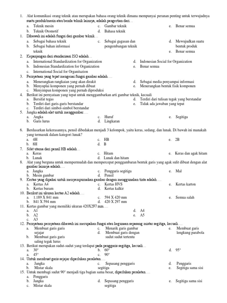 Soal Gamtek Usba | PDF