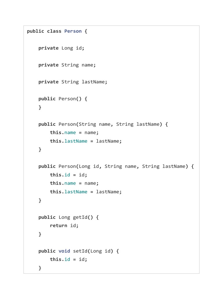 Public Class: Person | PDF