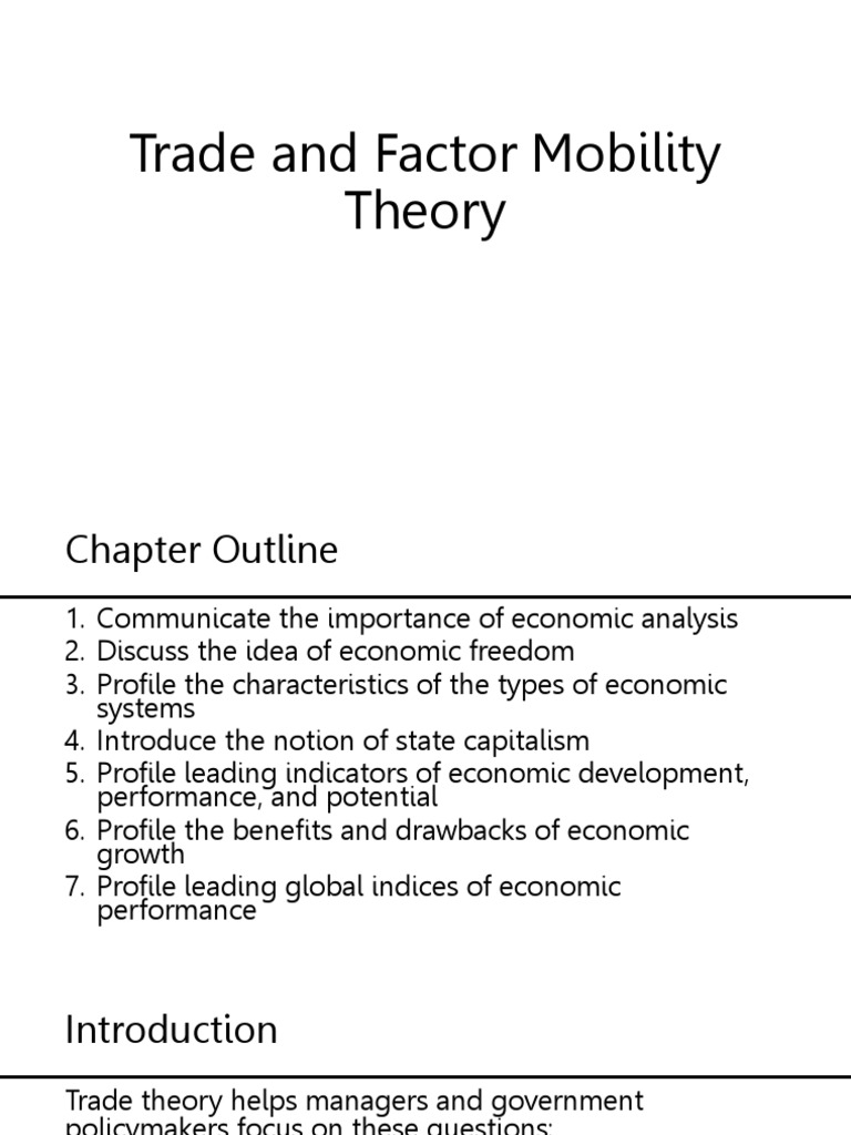 Trade and Factor Mobility Theory | PDF | Comparative Advantage ...